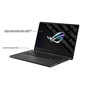 ASUS ROG Zephyrus G15 15.6" 165Hz QHD (2560x1440) Slim Gaming Laptop, 8 Cores AMD Ryzen 9 5900HS, GeForce RTX 3060, 100% DCI-P3 Pantone, RGB Backlit KB, Wi-Fi 6 (40GB RAM | 2TB PCIe SSD)