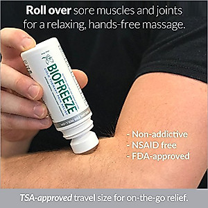Biofreeze Colorless Roll-On, Fast Acting, Long Lasting, & Powerful Topical Pain Reliever, Cream, (Packaging May Vary) ,3 Fl Oz (Pack of 3)