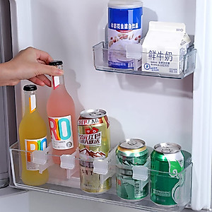 Wsrcxx Adjustable Snap-in Fridge Space Allocator Refrigerator Splitter Refrigerator Dividers Refrigerator Side Door Separator Fridge Space Allocators for Home Kitchen Supplies