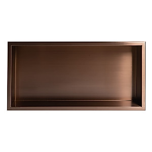 ALFI brand ABNP2412-BC Shower Niche, Brushed Copper