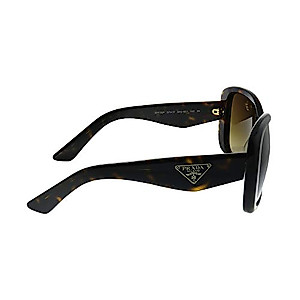 Prada Heritage PR 32PS 2AU6S1 Havana Plastic Square Sunglasses Brown Gradient Lens