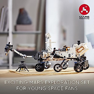 LEGO Technic NASA Mars Rover Perseverance 42158 Advanced Building Kit for Kids Ages 10 and Up, NASA Toy with Replica Ingenuity Helicopter, Great Gift for Kids Who Love Engineering and Science Projects
