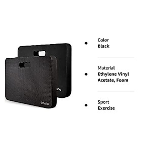 Ohuhu Premium Thick Kneeling Pad, 2-Pack Large Comfortable Gardening Knee Mat with 2 Different Surfaces, Extra Thick Knee Cushion Kneeler for Gardening Work Baby Bath Exercise Praying, 17x11x1.5 Inch