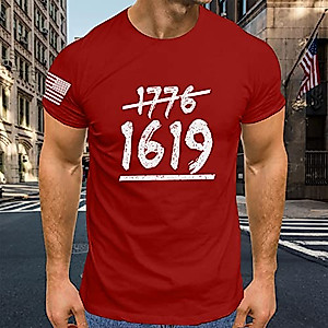 Mens Tops Casual Stylish Short Sleeve American Flag Pole Top Men's Outdoor American Flag Tactical Sport Polo T-Shirt Independence Day Summer Comfortable Crew Neck Short Sleeve