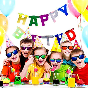 Kids Sunglasses Party Favors, 64 Pack Neon Sunglasses in Bulk with UV400 Protection, Boys Girls Eyewear Pack, Glasses Gift for Birthday Graduation Beach Pool Party Favors Supplies Goody Bag Fillers