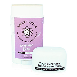 Natural/Aluminum-Free Deodorant (with baking soda): Paraben Free, Phthalate Free, Not Tested on Animals (Lavender Rose)