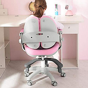 ZLBYB Children's Study Chair Primary School Home Desk Office Adjustable Lift Seat Back Chair Writing Chair Stool