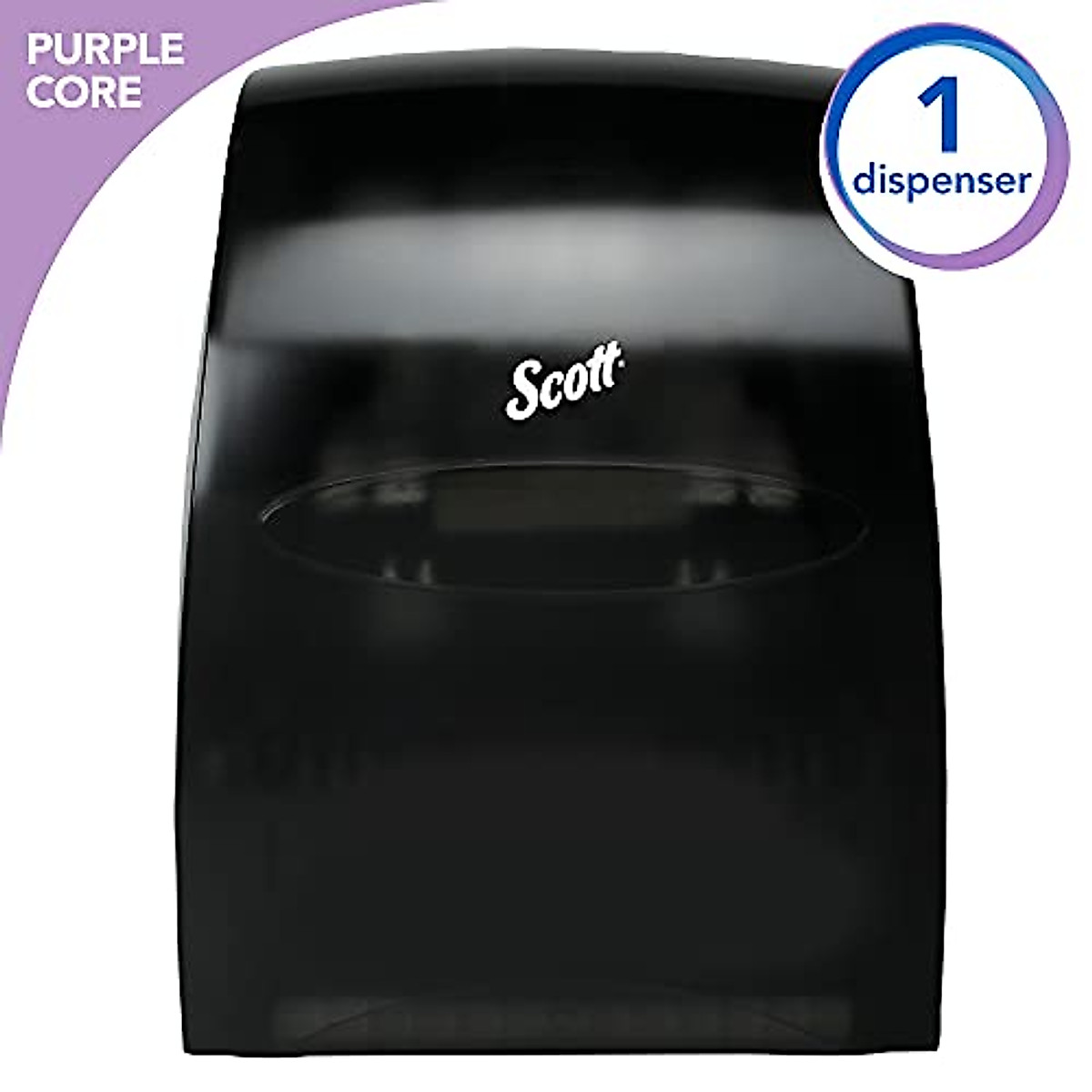 Scott Essential Hard Roll Paper Towel Dispenser (46253), Fast Change Smoke (Black)