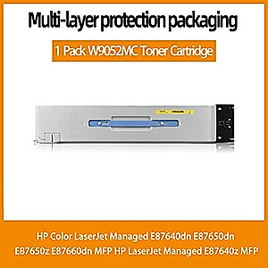 kooway Remanufactured W9050 W9052MC Toner Cartridges Replacement for HP MFP E87640 E87650 E87660-52000 Pages (W9052 Yellow 1 Pack)
