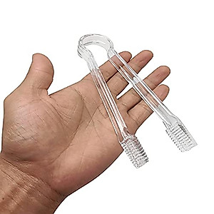 8 Pcs Plastic Buffet Serving Tongs, Clear Kitchen Tongs 6.3 Inch Small Ice Tongs for Tea and Coffee Party Catering Appetizers Salad Desserts Sandwich