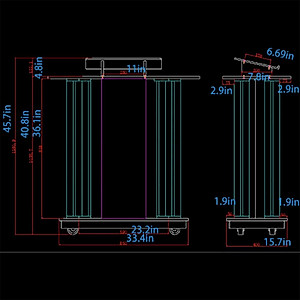 Lectern Podium Acrylic Lectern Pulpit Clear Or Bible Reading Podium Floor with Casters LED Rolling, Conference Room, Church for Your Presentation,Clear