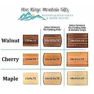 Blue Ridge Mountain Gifts Personalized Laser Engraved Recipe Cutting Board - Wood Cutting Board - Custom Cutting Boards - Great as Wedding Gifts, Mothers Day Gifts, Mother In Law Gifts, Marriage Gifts