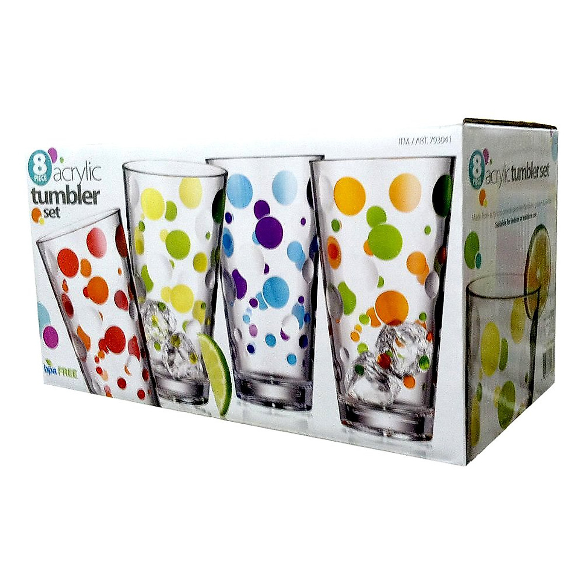 Costco Pandex COST1630830-IC Highball Tumblers, Acrylic, 24 Fluid_Ounces