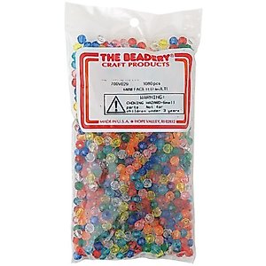 The Beadery 6mm Faceted Bead, 1080-Piece, Multi