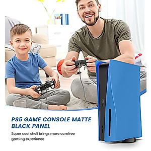 Wedorat PS5 Plate Starlight Blue Faceplate PS5 Cover Skin Replacement, Playstation 5 Game Console Case Cover Hard Shell Hard Shockproof ABS Anti-Scratch PS5 Side Plate Accessories Star Blue