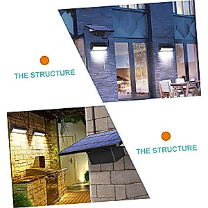 Housoutil 1 Set Solar Wall Light Solar Charging Solar Light Outdoor Sconce LED Wall Lamp Exterior Outdoor Wall Lights Solar Powered Lights Outdoor Outdoor Solar Lights for House