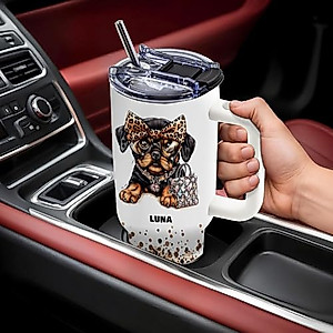 Personalized Dog Tumber with Rottweiler Dog’s Name – Custom Cup for Dog Moms, Ideal Gift for Women, Girlfriend, Best Friend, Christmas Gifts ip1YhR