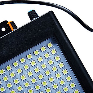 LED Stage Strobe Lights, 108 LED Super Bright Flash Strobe Lighting, Sound Control Auto Operation Strobe Speed Portable Control for DJ Christmas Party Show Club Disco Dance (White Without Remote)