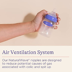 Lansinoh Baby Bottles for Breastfeeding Babies, 5 Ounces, 3 Count, Includes 3 Slow Flow Nipples (Size 2S)