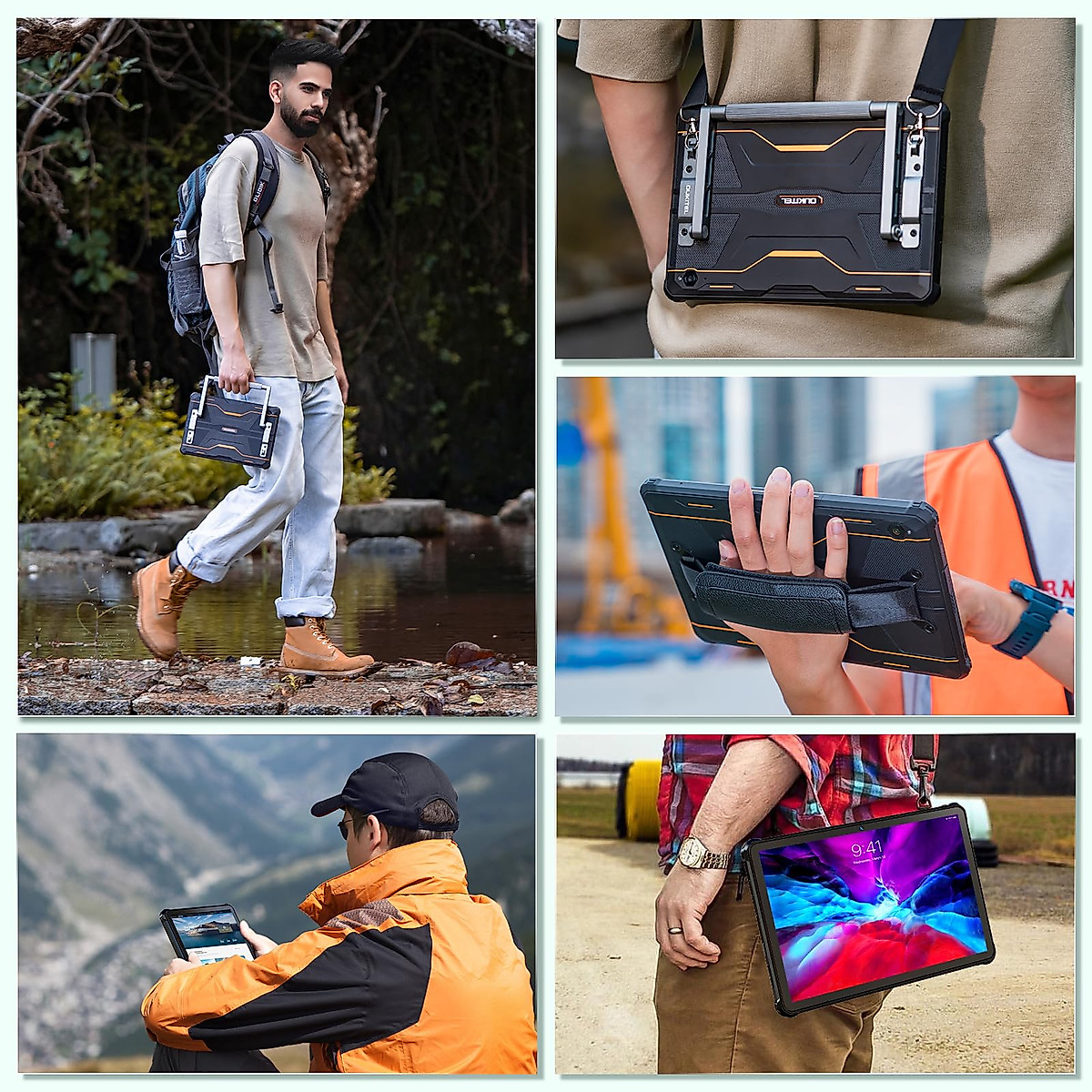 OUKITEL RT6 10.1in 20000mAH/77WH Android13 Tablet,14GB+256GB(1TB) 1200×1920 FHD+ Rugged Tablet,16MP+16MP Camera 8-core 4G LTE Waterproof Tablet/33W Fast Charging/OTG/Reverse Charge/T-Mobile/Wi-Fi