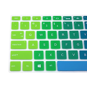 Silicone Keyboard Cover Compatible for for 15.6" HP Pavilion x360 15-br075nr, Pavilion 15-cc 15-cb Series 15-cc010nr 15-cb010nr, HP Envy x360 15m-bp 15m-bq Series, HP Envy 17.3" 17m-ae011dx (Rainbow)