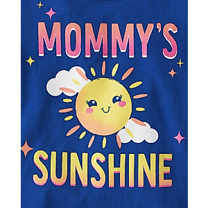 The Children's Place Baby-Girls And Toddler Girls Short Sleeve Graphic T-shirt 3-pack Rainbow/Sun/Star 4T