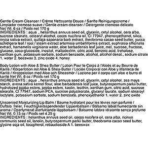 Burt's Bees Christmas Gifts, 3 Body Care Stocking Stuffers Products, Hydration Station Set - Unscented Lip Balm, Gentle Cream Cleanser & Aloe Shea Butter Body Lotion