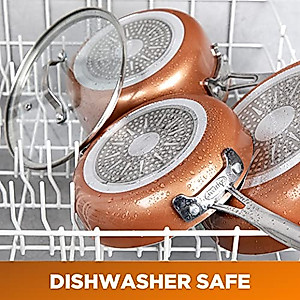 Gotham Steel Stackmaster Pots & Pans Set – Stackable 10 Piece Cookware Set Saves 30% Space, Ultra Nonstick Cast Texture Coating, Includes Fry Pans,, Saucepans, Stock Pots and More – Dishwasher Safe