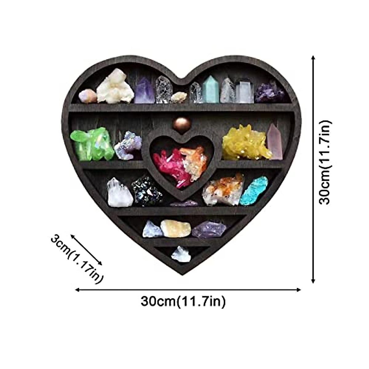 Cat On The Moon Crystal Wood Shelf, Wooden Crystal Wooden Moon Cat Decoration Shelf, Float Witchy Display Room Shelf M4T8 Gothic