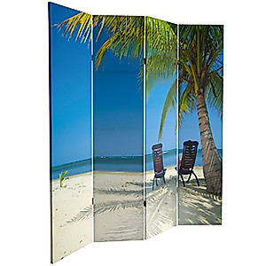 Oriental Furniture 6 ft. Tall Double Sided Ocean Room Divider