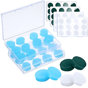 Frienda 36 Pairs Gel Silicone Ear Plugs Reusable Moldable Earplugs Waterproof Swimming Earplugs Noise Cancelling Ear Plugs for Adults Swimming Sleeping Snoring Studying(White, Blue, Green)