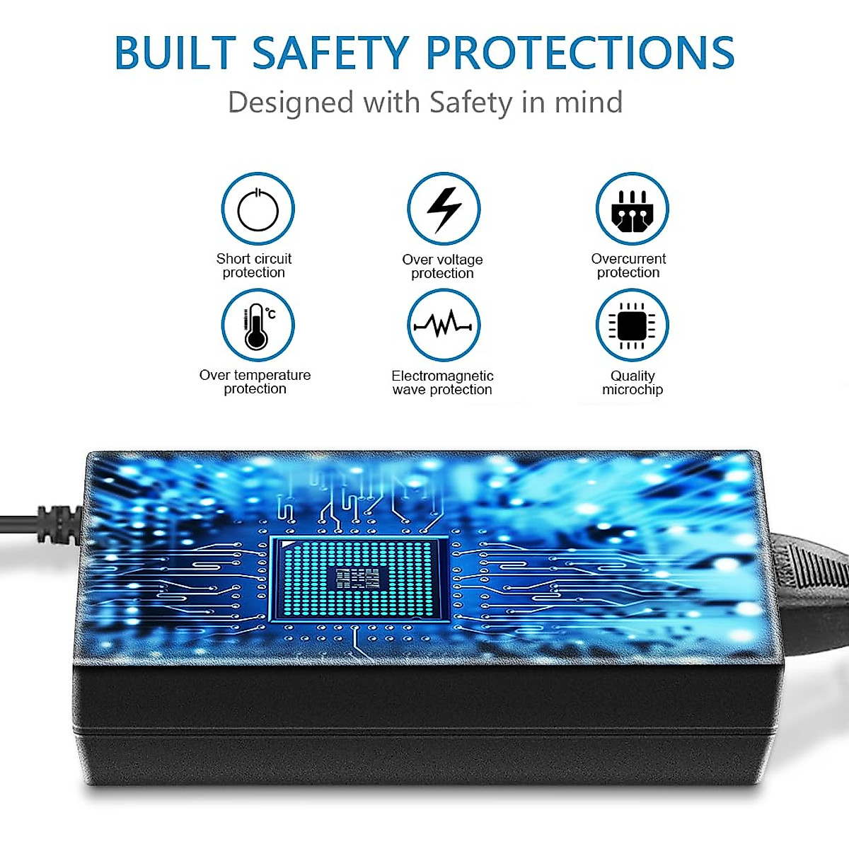 SHNITPWR 24V 3A DC Power Supply Adapter AC 100V~240V to DC 24 Volt 3 Amp 72W Converter Transformer 5.5x2.5mm Plug for 5050 3528 LED Strip Light 3D Printer LED Driver CCTV Security System LCD Monitor