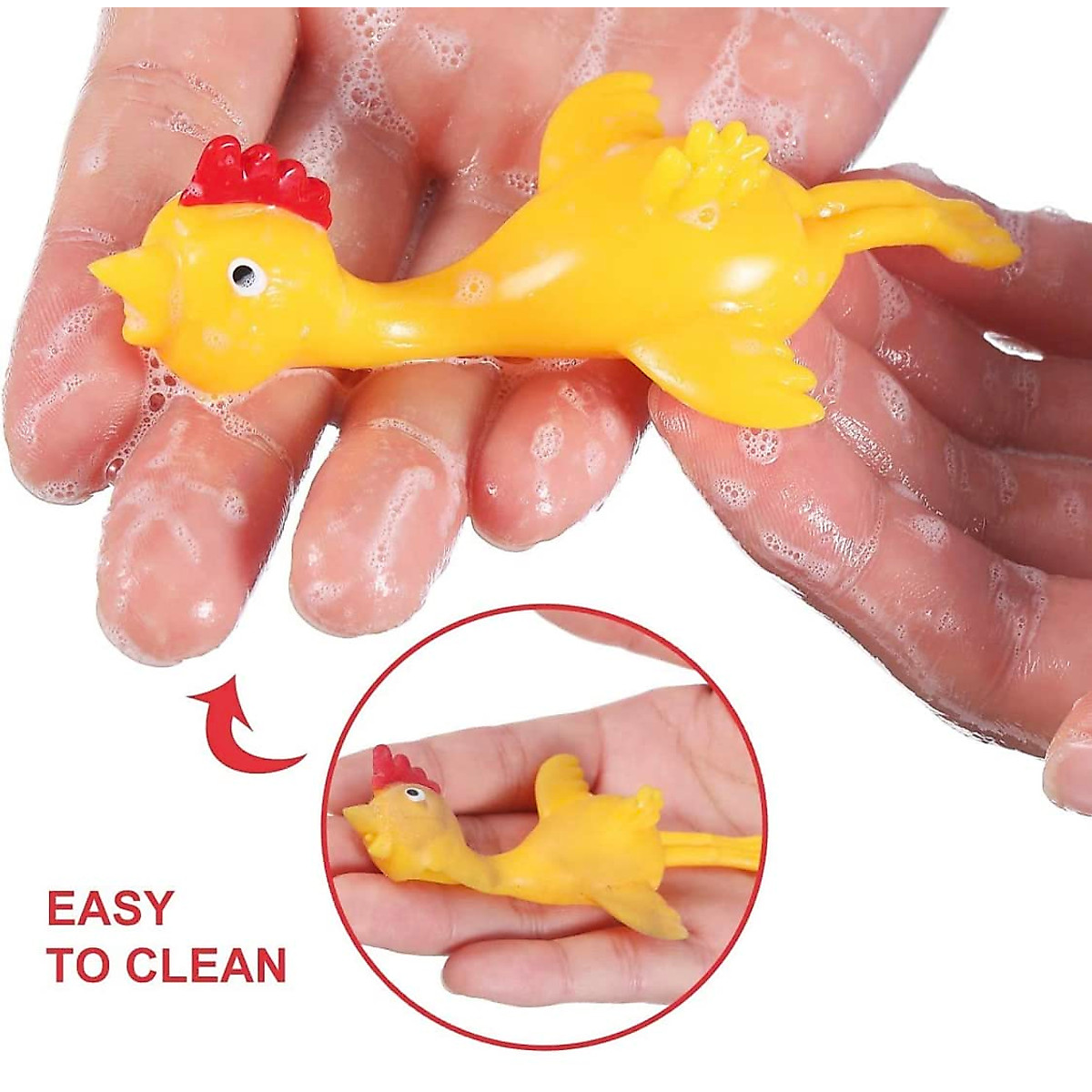 Bulk 100 Classroom Party Pack Chicken Finger Flingers - Multi Colored Assortment