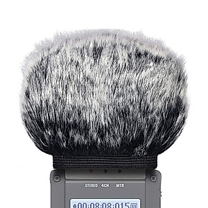 SUNMON Microphone Windscreen Muff for Zoom H4N Pro Portable Digital Recorders - Outdoor Mic Windshield Wind Cover Pop Filter