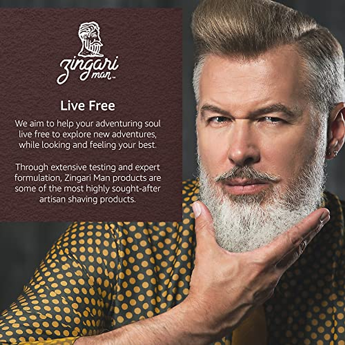 Zingari Man The Gent Beard Elixir - Argan Beard Oil for Men - Natural Jojoba Oil, Bayberry Fruit Wax, Fragrance - Gifts for Boyfriend, Dad - Glass Bottle with Pump (2oz)