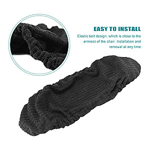 UMXOSM 1pair Office Chair Arm Pad Covers, Stretchable Washable Elastic Office Chair Armrest Slipcovers Covers(Navy Blue)