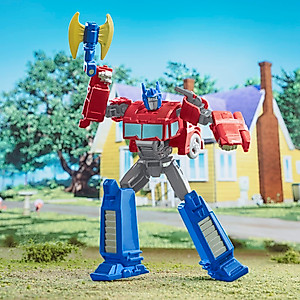Transformers Toys EarthSpark Warrior Class Optimus Prime Action Figure, 5-Inch, Robot Toys for Kids Ages 6 and Up