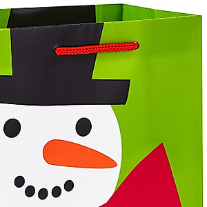 Image Arts 8" Medium Christmas Gift Bags, Polka Dots (Bulk Pack of 8 Holiday Bags for Classrooms, Party Favors, Gift Exchanges)