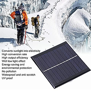 Portable Solar Charging Panel, 1W 5.5V Environmental Protection Outdoor Solar Panel Charger for Small Fans, Small Motors, LED Lights, Mobile Power, Mobile Phones, etc.