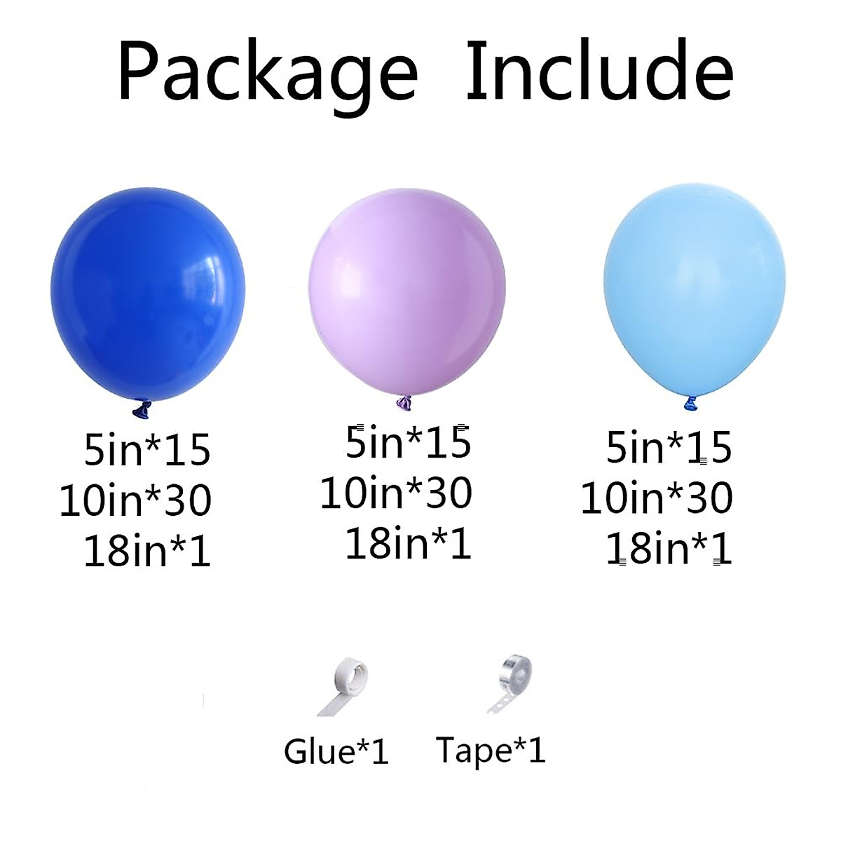 140PCS Blue Purple Balloon Arch Garland Kit Royal Blue Pastel Purple Blue Balloons for Kids Birthday Hawaii Tropical Luau Video Gaming Outer Space Party Baby Shower Decorations