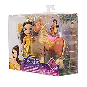 Disney Princess Belle Doll & Phillipe Petite Gift Set, Yellow