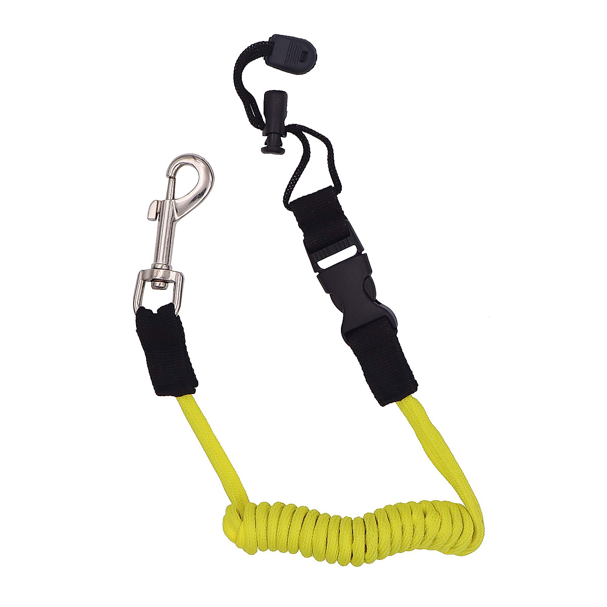 METER STAR 2 PCS Random Color Anti-Lost Elastic Kayak Canoe Paddle Leash Safety Boat Fishing Rod Pole Coiled Lanyard Cord Tie Rope