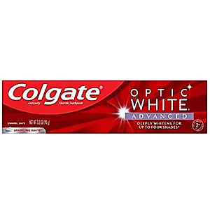 Colgate Optic White Toothpaste Travel Size, Sparkling Mint, 0.75 Ounce, Pack of 2