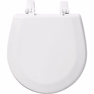BEMIS TC50TTA 000 MARINE Toilet Seat, Durable Enameled Wood, 14.5"L x 13"W, White, 1 Pack