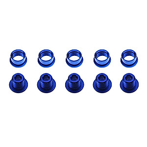 CYSKY Single Chainring Bolts 5 Pack M8 Single Short Chain Ring Bolts Fit for Road Bike, Mountain Bike, BMX, MTB, Fixie (Aluminum Alloy, CNC, Blue)