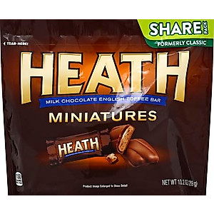 HEATH Miniatures Chocolatey English Toffee Candy Share Pack, 10.2 oz