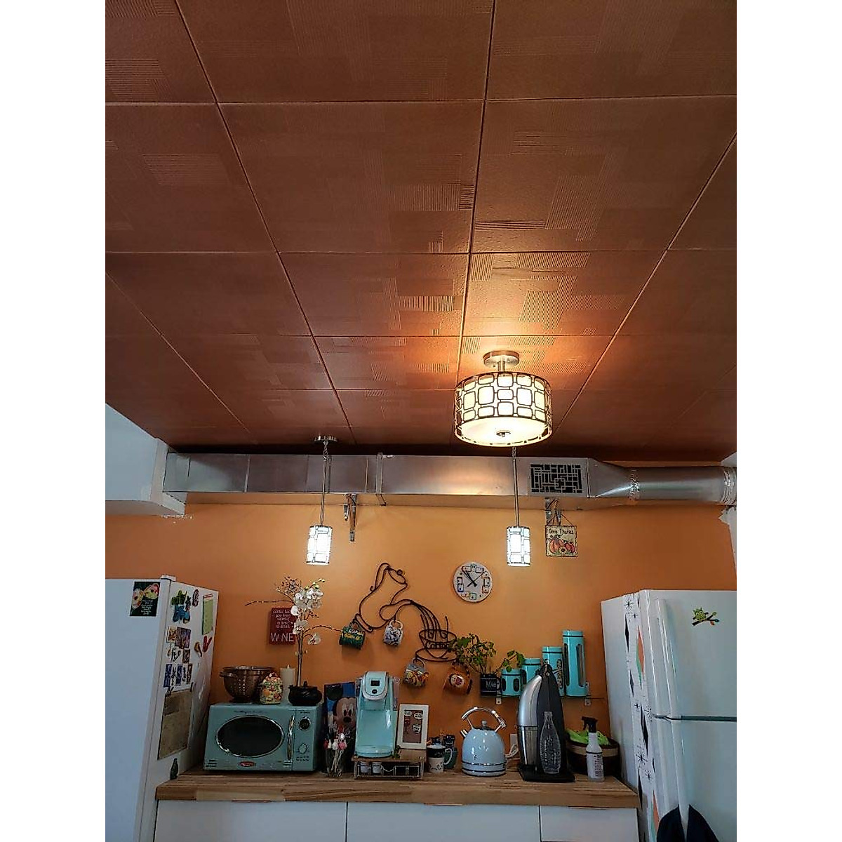 A la Maison Ceilings R187 Vectors Foam Glue-up Ceiling Tile (256 sq. ft./Case), Pack of 96, Plain White