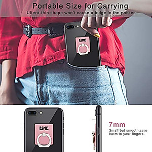 Cell Phone Finger Ring Stability Holder Stand, Phone Ring 360 Rotation Phone Ring Grip Finger Ring Stand Compatible with Almost of Phones