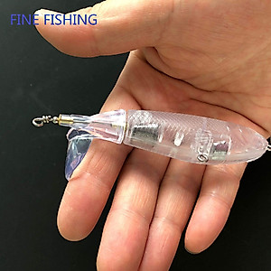 Free Eye 5pcs Unpainted Plopper Bait Fishing unpainted Lure Body 105mm 14.57g Clear Hard Blank Lures PL2