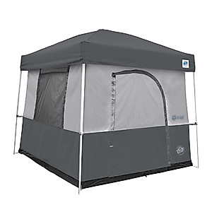 E-Z UP Camping Cube Sport, Converts 10' Angled Leg Canopy into Camping Tent, Grey (Canopy/SHELTER NOT Included)